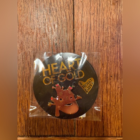 i heart guts | Jewelry | I Heart Guts Heart Of Gold Pin | Poshmark